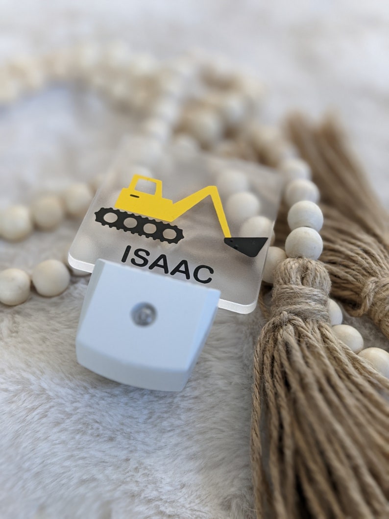 Digger Night Light, Personalized Yellow Digger Night Light – Hunter Kouture